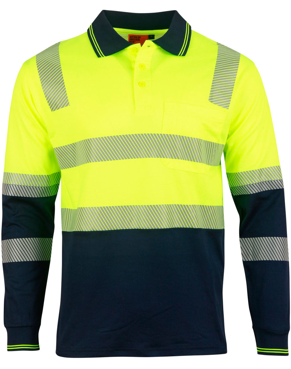 SW74 UNISEX TRUEDRY® BIOMOTION SEGMENTED LS SAFETY POLO – Printofy-AUNZ